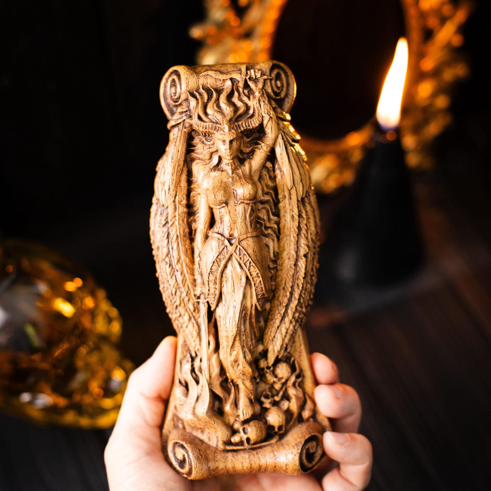 LILITH Statuette, Goddess of Feminine, Astarothn Sumerian Wiccan Wisdom ...