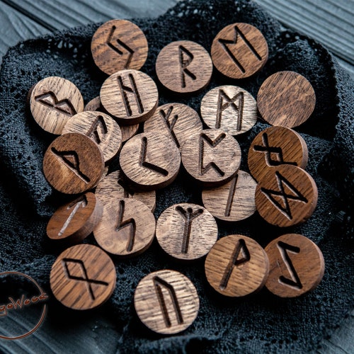 BLACK Runes Elder Futhark Runic Kit Viking Protection Runes - Etsy