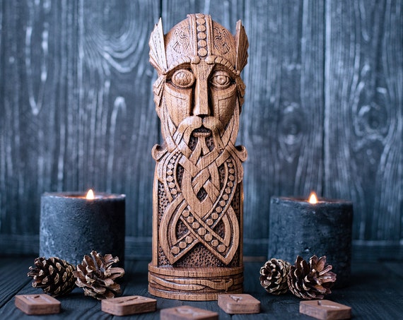 Odin Wotan Old Norse Pagan God Statue for Asatru Altar Kit - Etsy