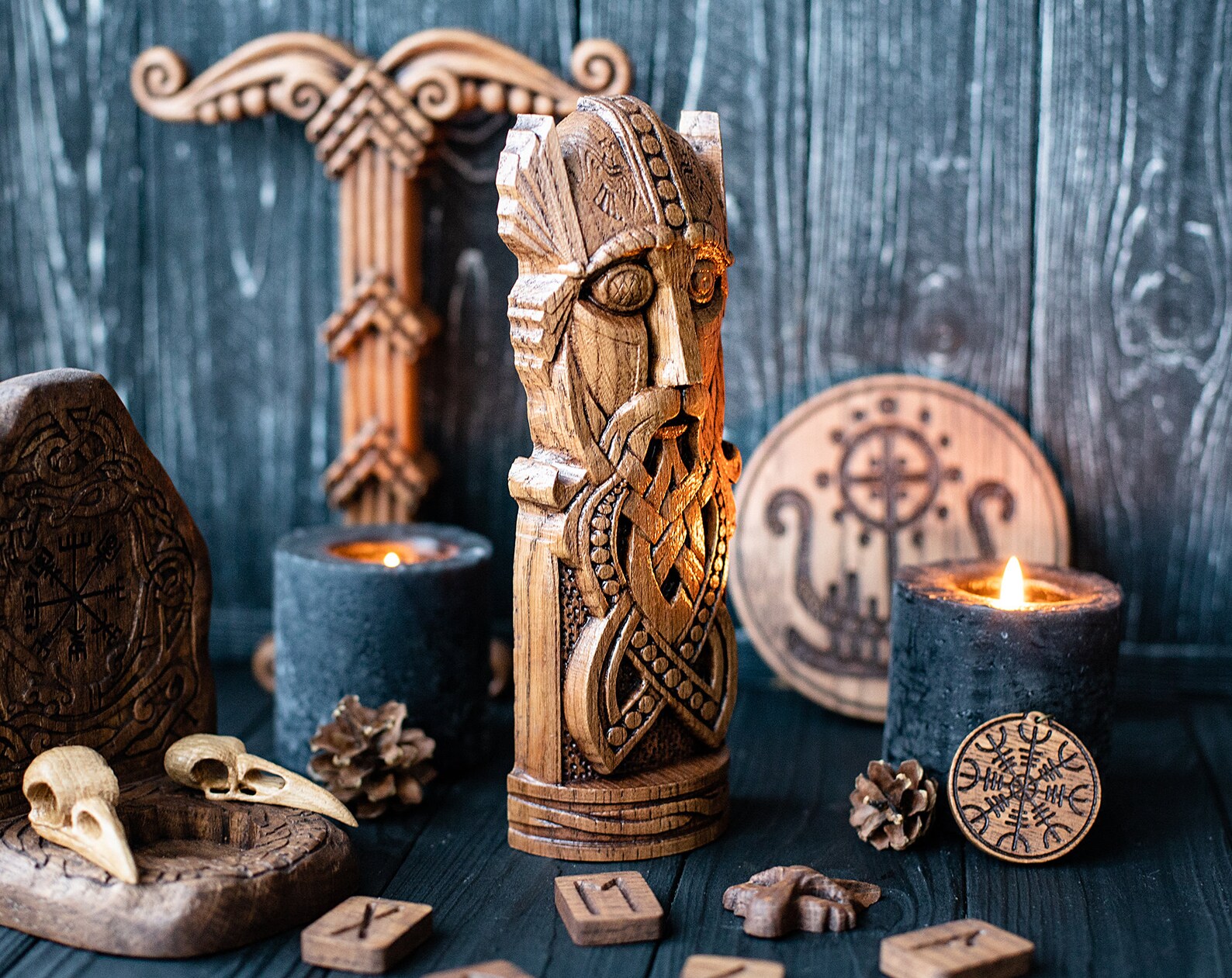 Odin Wotan Old Norse Pagan God Statue for Asatru Altar Kit - Etsy