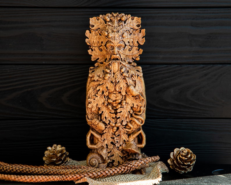 Greenman Statue Forest God Greenman Celtic God Pagan God - Etsy
