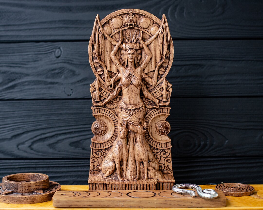 HECATE Statue, Hecate Goddess, Greek Goddess, for Pagan Home Altar Kit ...