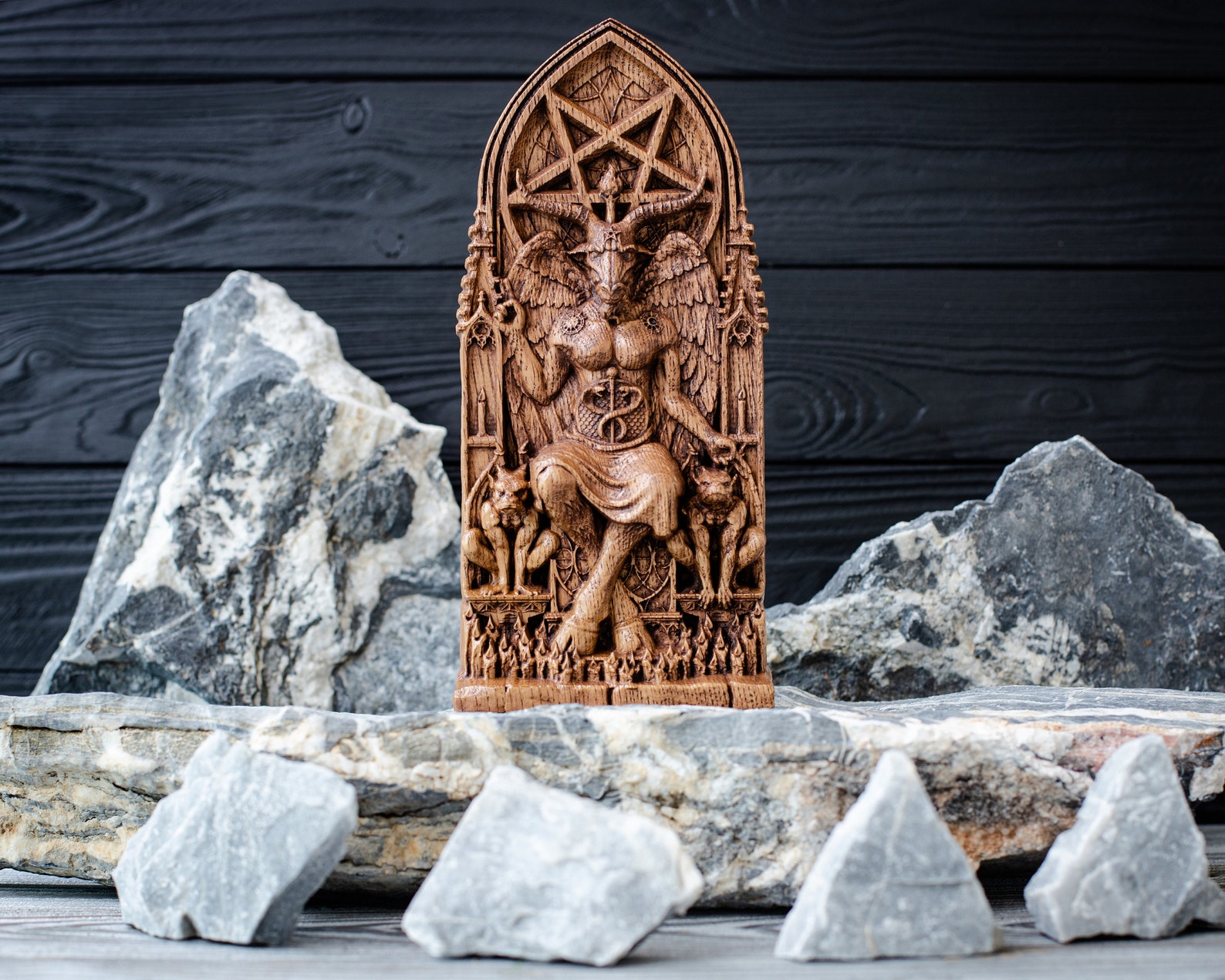 BAPHOMET God Statuette Figurine for Home Altar Catholicism - Etsy