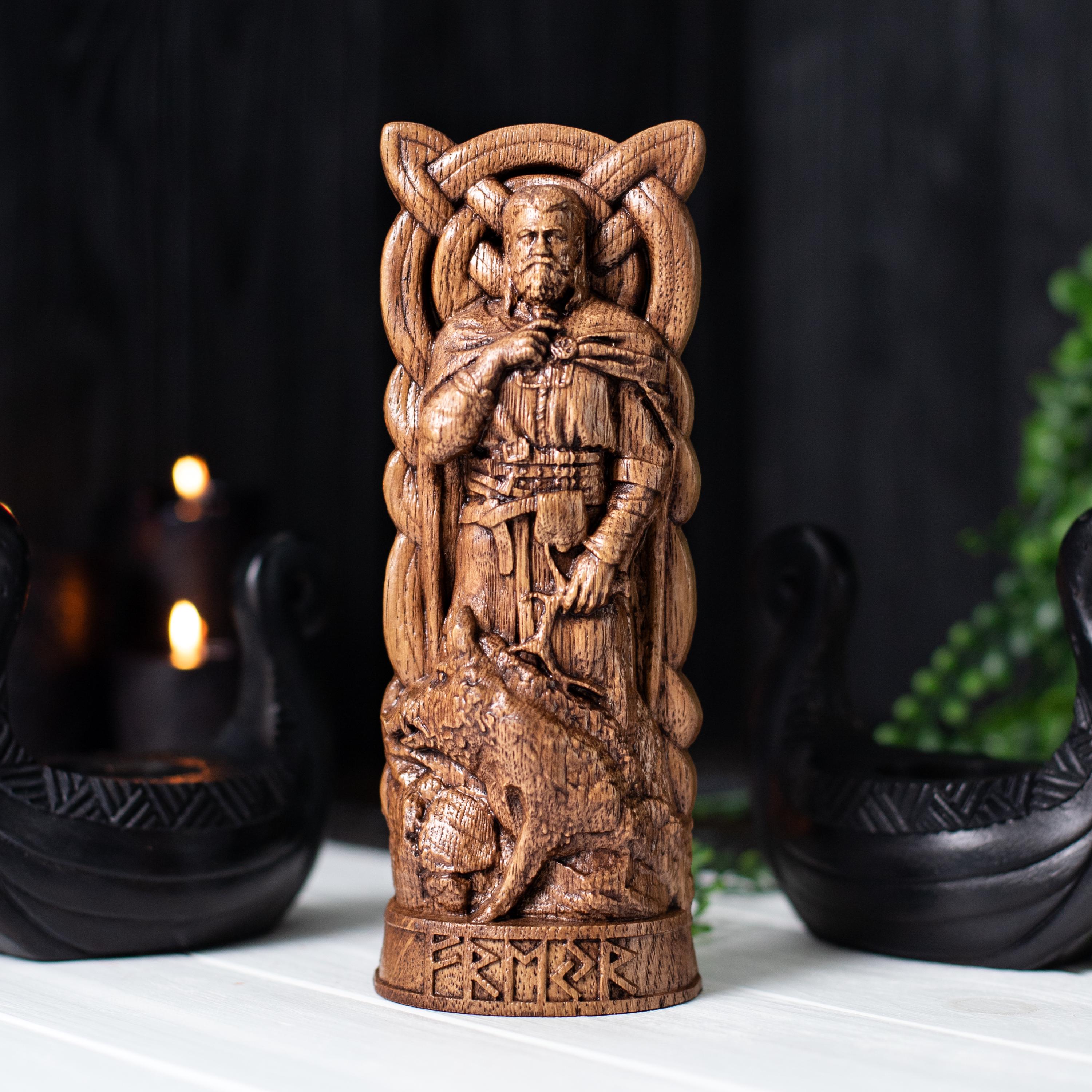 Freyr God of Peace and Fertility Statue Nown as Yngvi in Midgard. Norse ...