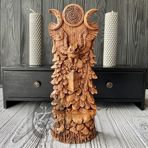 Hecate's Owl Statue, Bird, Greek Goddess, for Pagan Home Altar Kit ...
