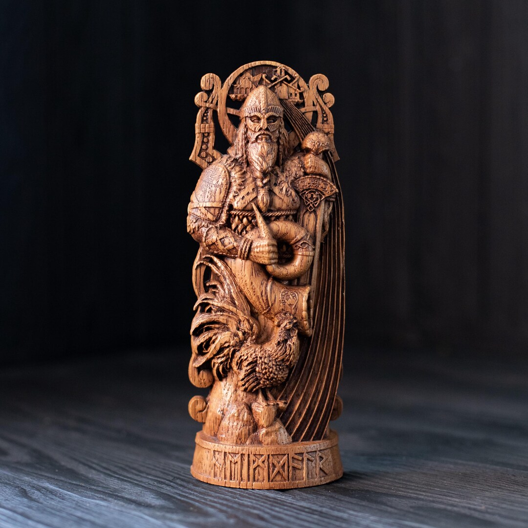 Heimdallr Blowing the Gjallarhorn, Guardian of Midgard in North ...