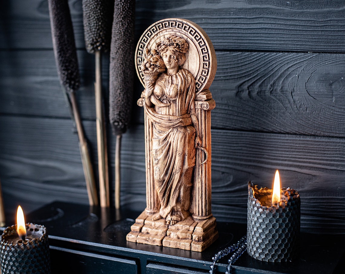 Demeter Statue, Figurine, Greek Goddess of Fertiliti , Pagan Goddess ...