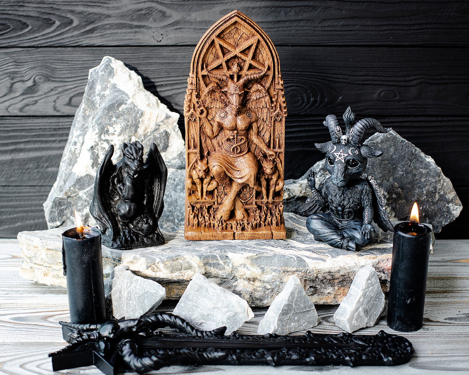 BAPHOMET God Statuette Figurine for Home Altar Catholicism - Etsy