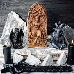 BAPHOMET God Statuette, Figurine for Home Altar, Catholicism, Occult ...