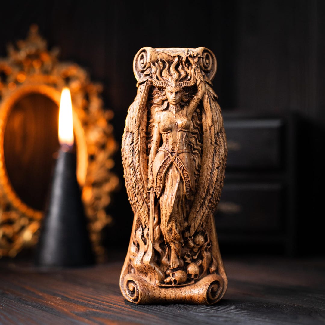 LILITH Statuette, Goddess of Feminine, Astarothn Sumerian Wiccan Wisdom ...