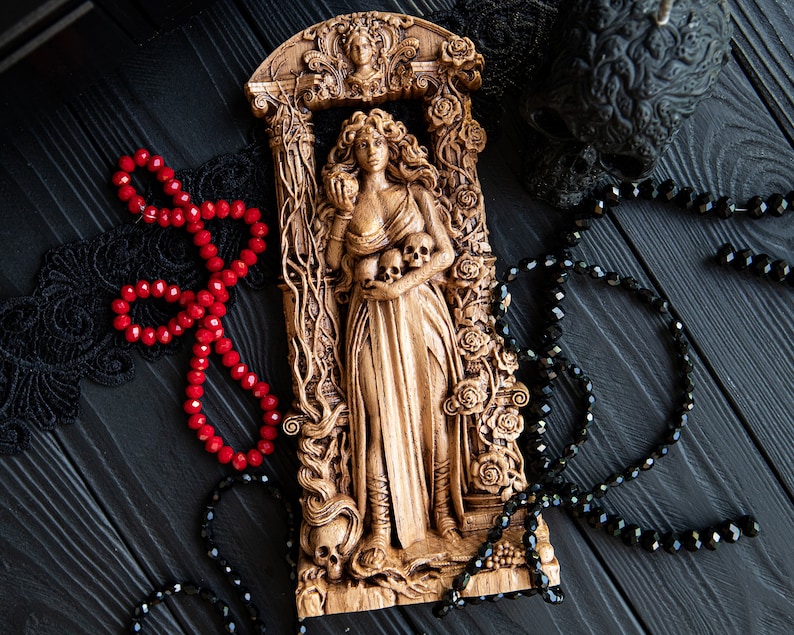 Persephone With SKULL Goddess of Spring Greek Statue Kore - Etsy