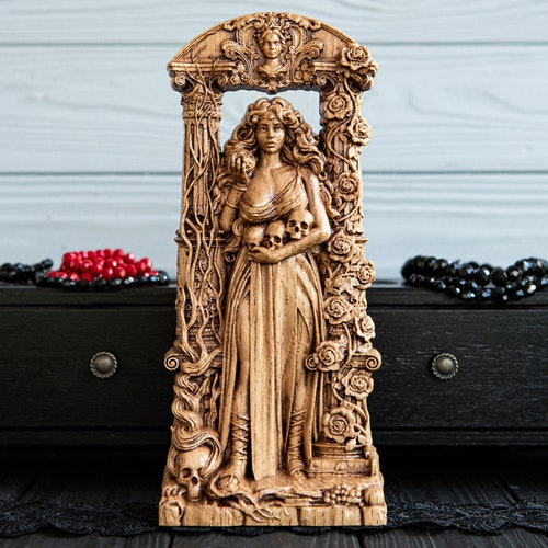 Persephone With SKULL Goddess of Spring Greek Statue Kore - Etsy