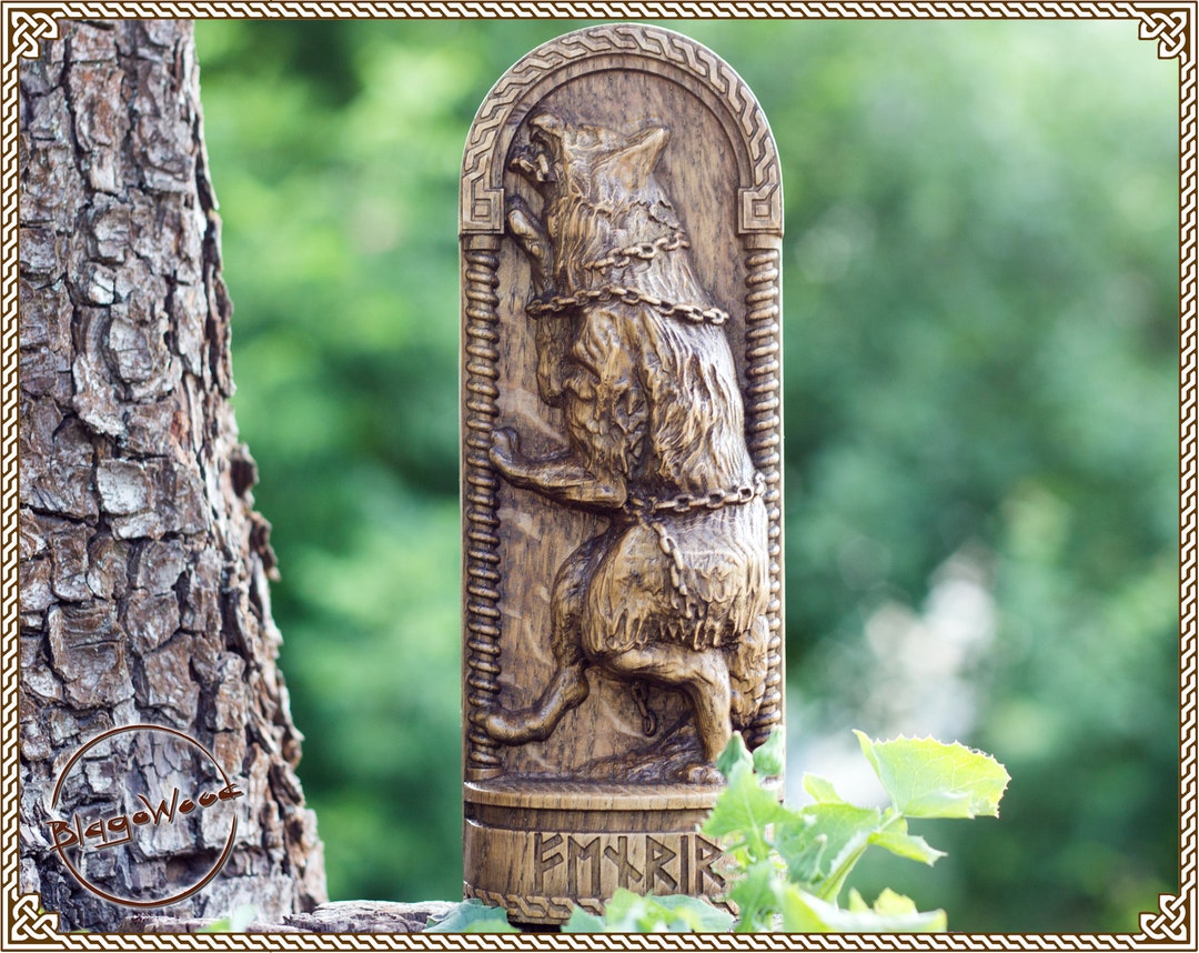 Fenrir, Fenrisúlfr, Norse Pagan God Statue, for Asatru Altar Kit and ...