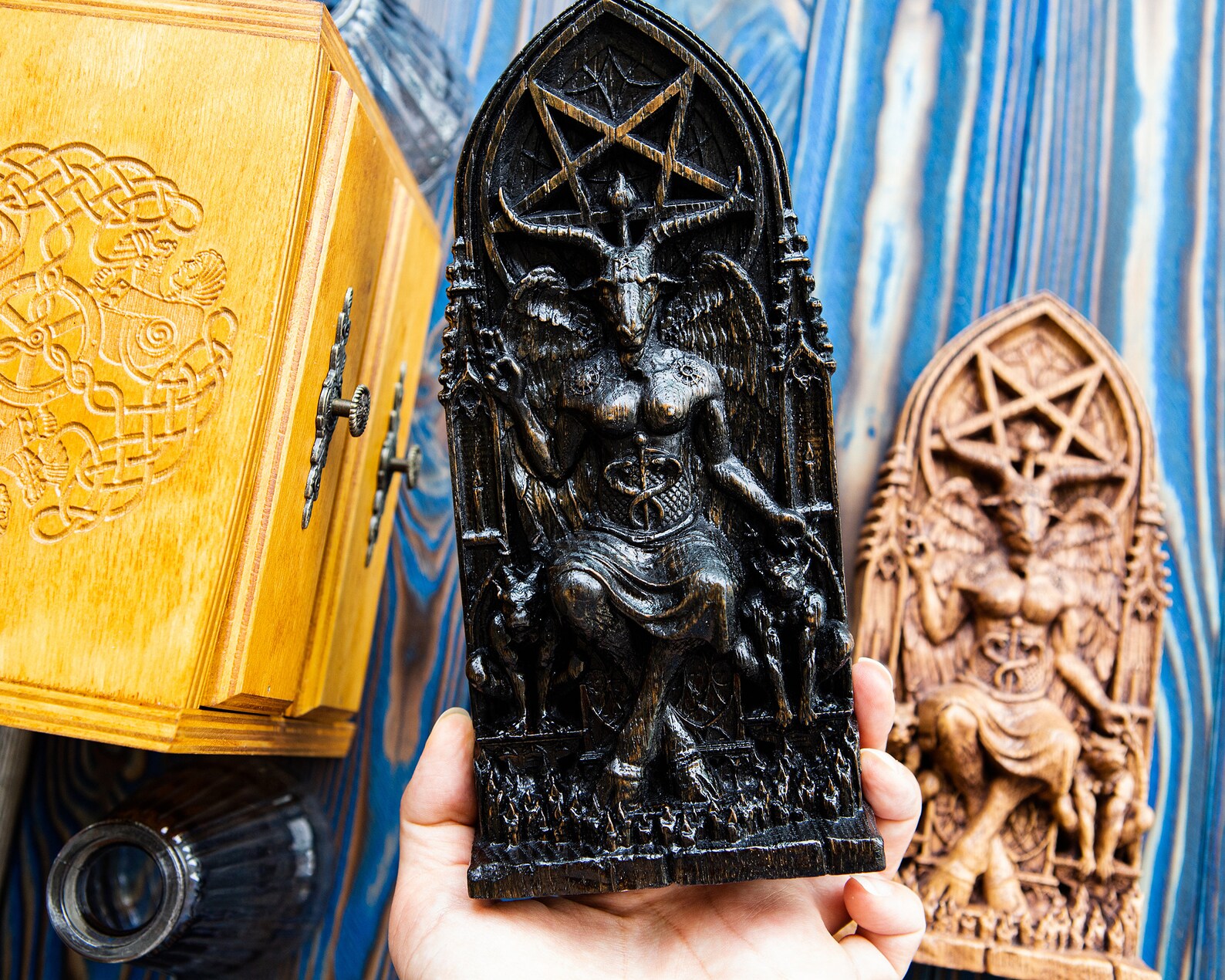 BLACK BAPHOMET God Statuette Figurine for Home Altar - Etsy