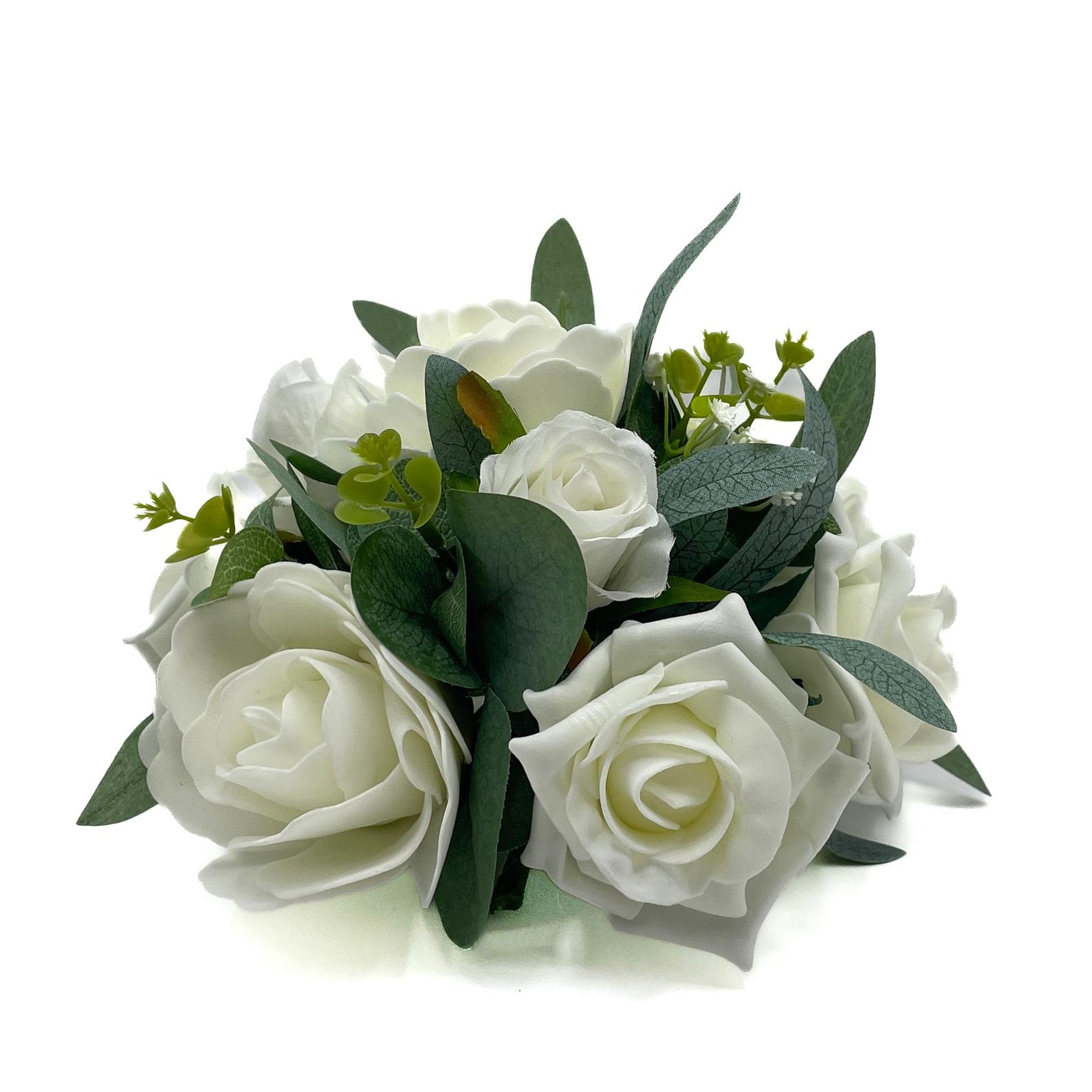 Artificial Wedding Flower Package, Natural Style Ivory With Foliage ...