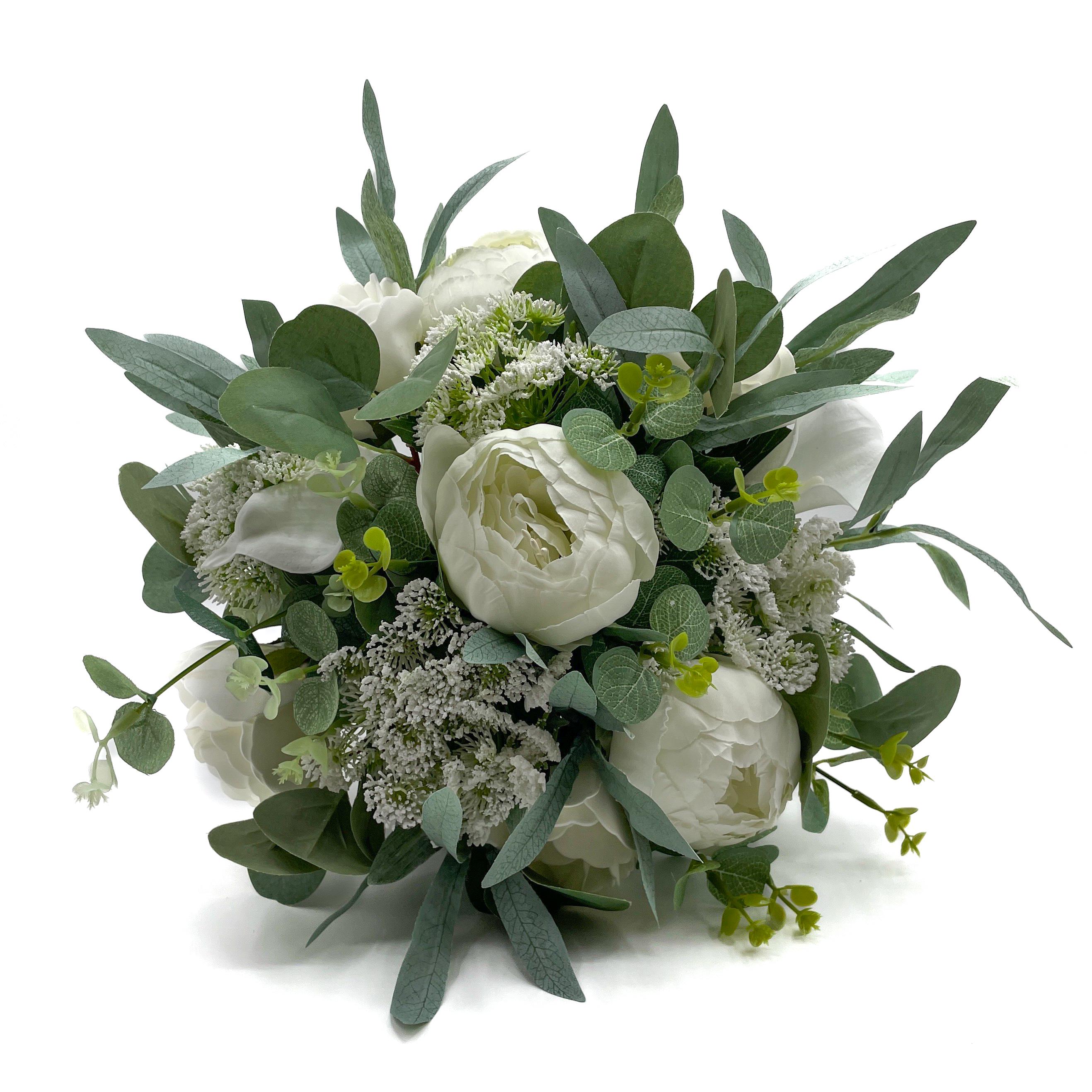 Artificial Wedding Flower Package, Natural Style Ivory With Foliage ...