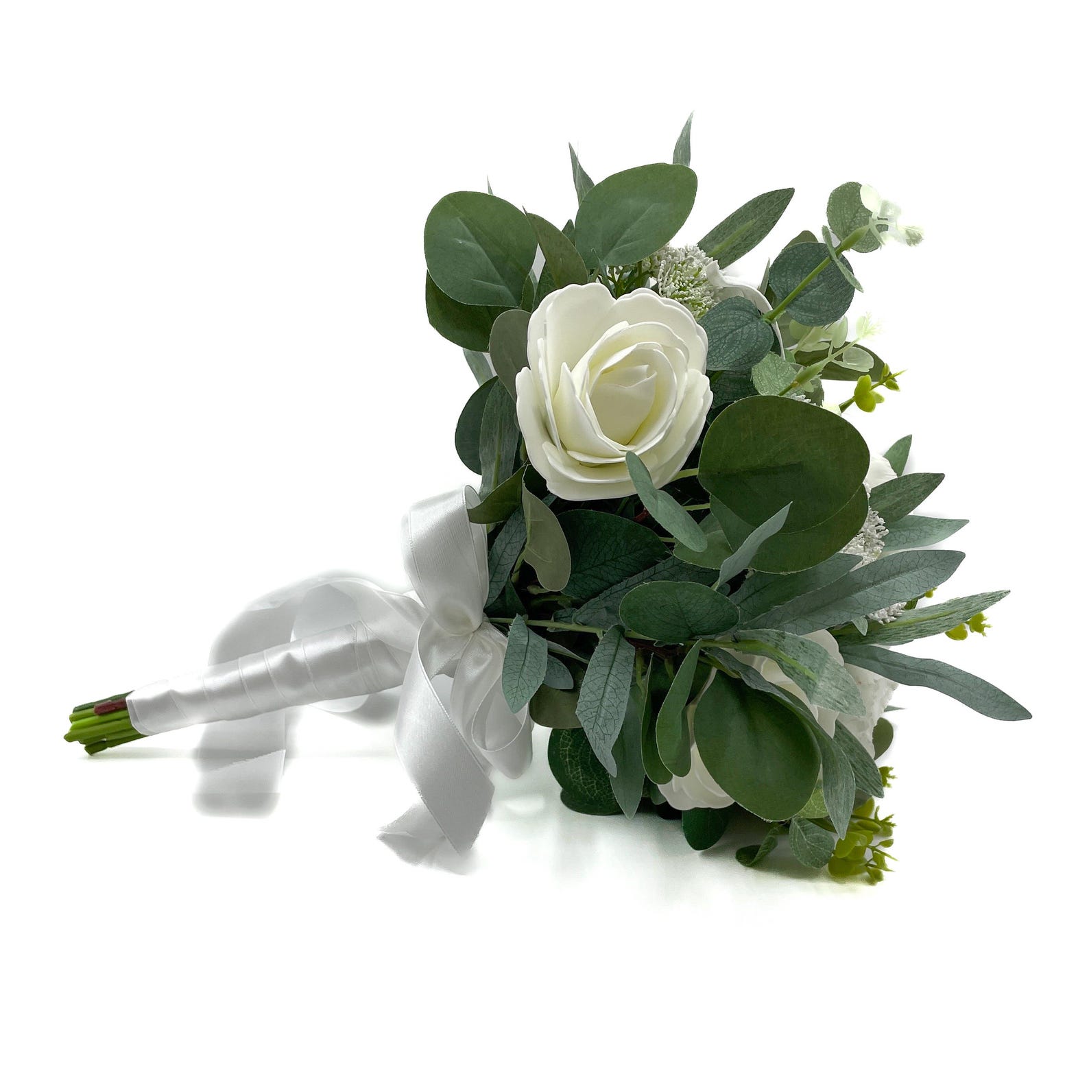 Artificial Wedding Flower Package, Natural Style Ivory With Foliage ...
