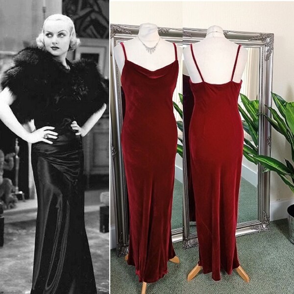 Red Velvet Dress - Etsy
