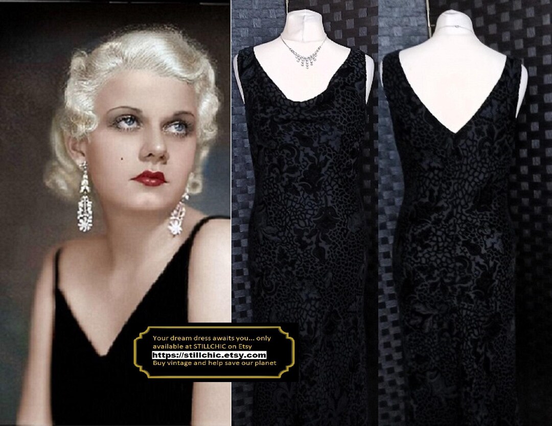 Devore Dress Burnout Dress Velvet Dress Black Dress Cowl Neck Dress ...