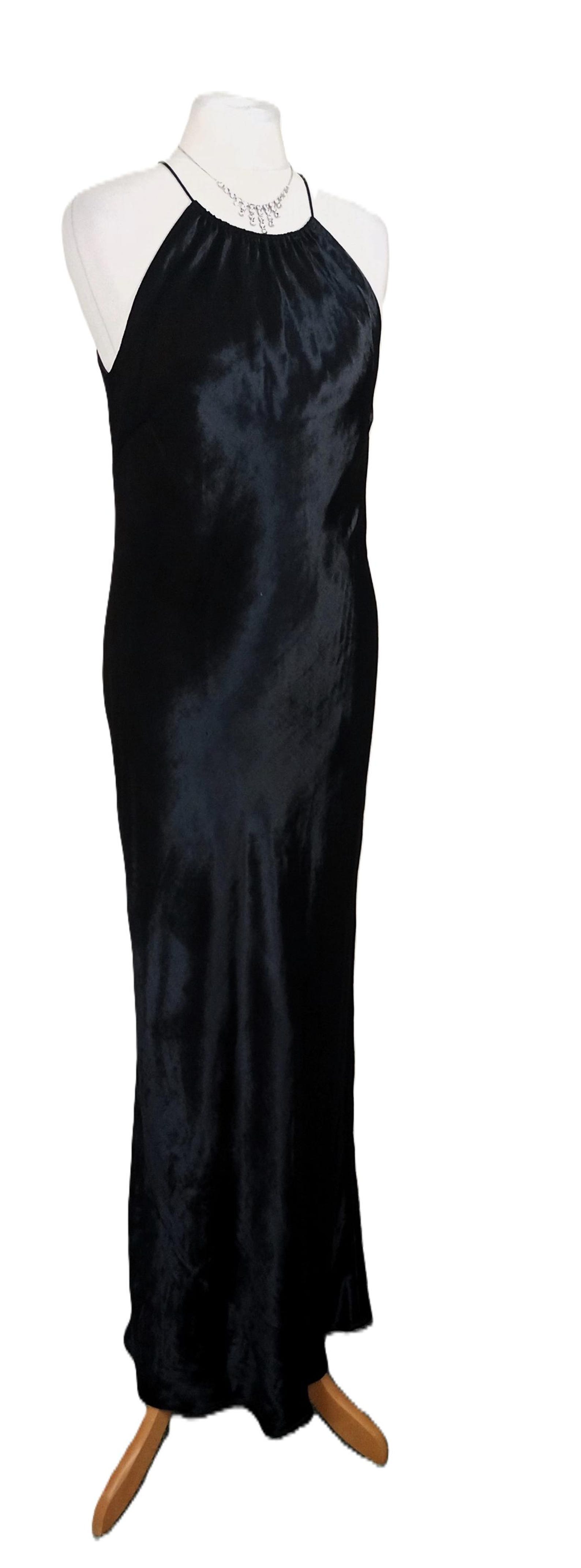 Sumptuous Silk Velvet Gown: 90s Bias Cut Velvet Dress Black Velvet ...