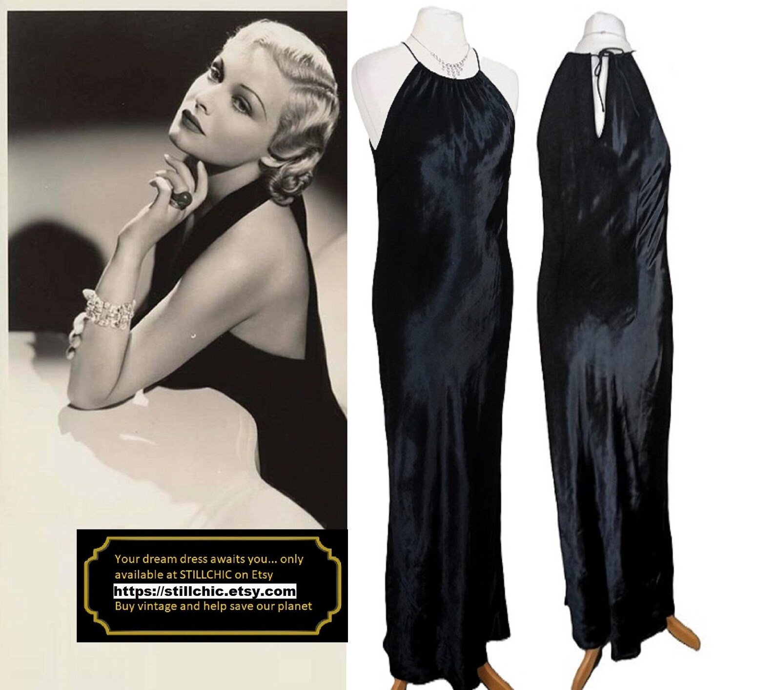 Sumptuous Silk Velvet Gown: 90s Bias Cut Velvet Dress Black Velvet ...