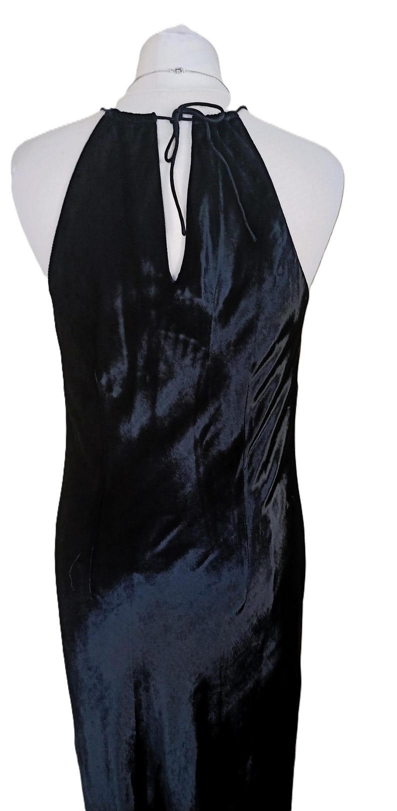 Sumptuous Silk Velvet Gown: 90s Bias Cut Velvet Dress Black Velvet ...