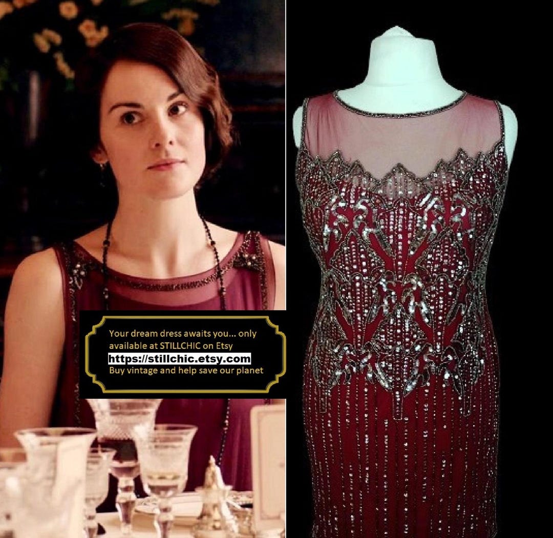 Bedazzling Red Beaded Dress: 1920s Art Deco Style Gatsby Dress - Etsy