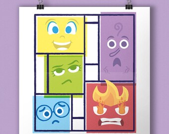 Inside Out Emotions Poster - Etsy