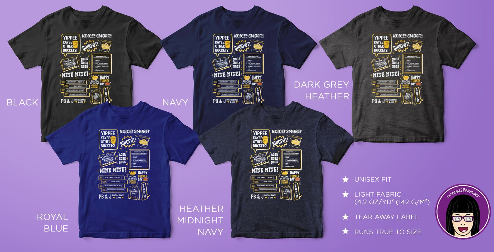 Brooklyn 99 Quotes Unisex T-shirt Brookyln Nine-nine B99 - Etsy Australia