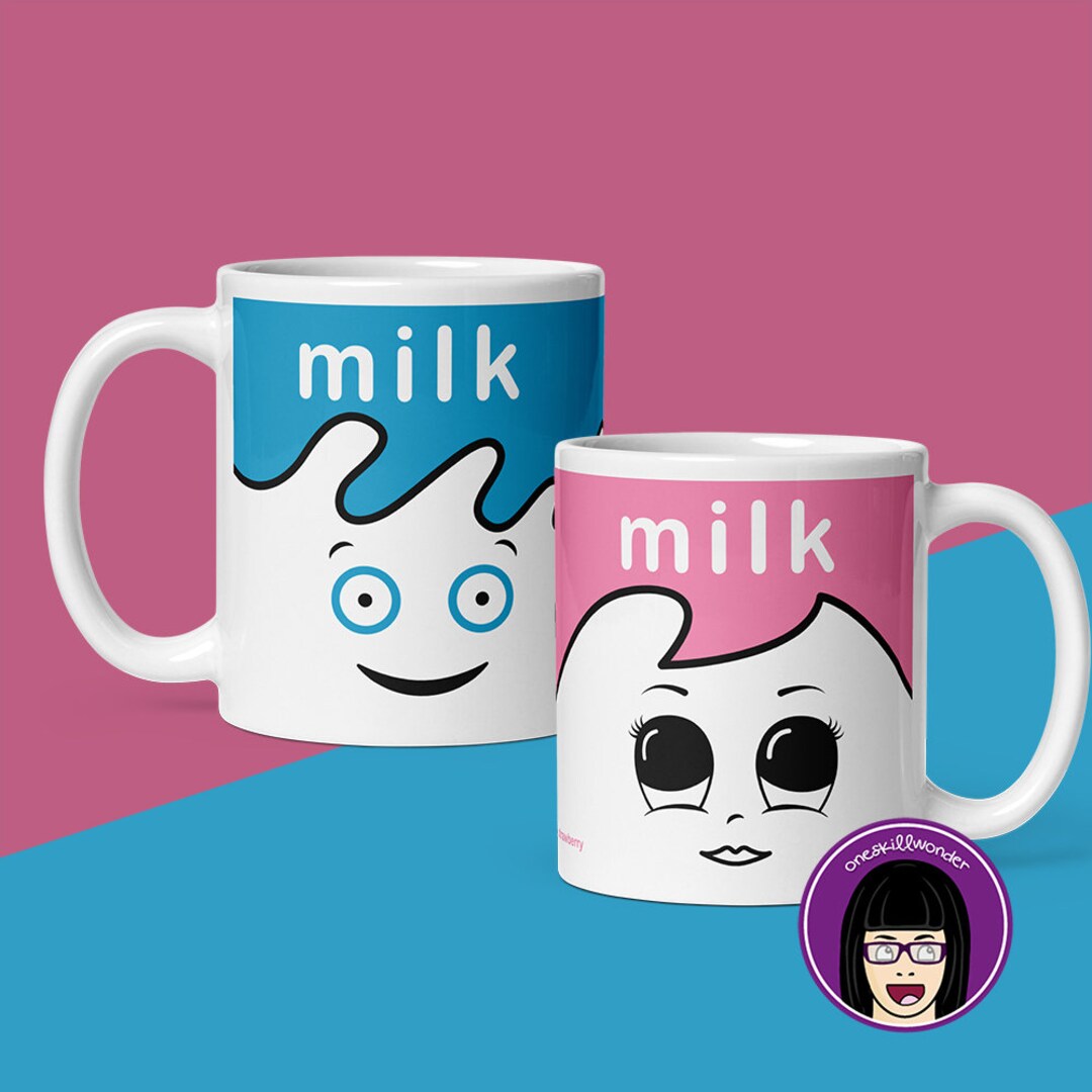 Milky & Strawberry Mug - Etsy