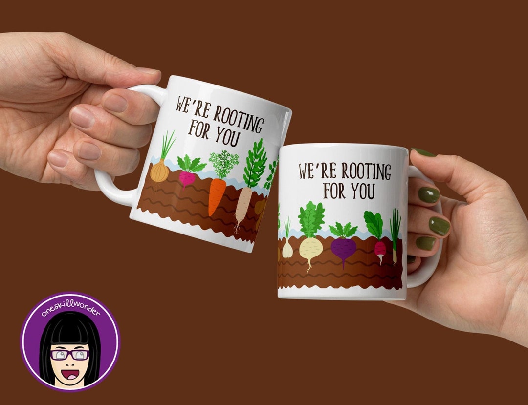 Rooting for You Root Vegetables Puns Gardening Mug - Etsy