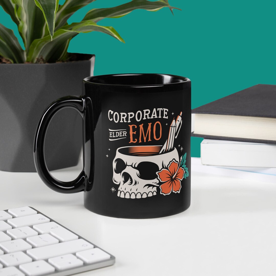 Corporate Elder Emo Mug Office Emo Elder Emo - Etsy