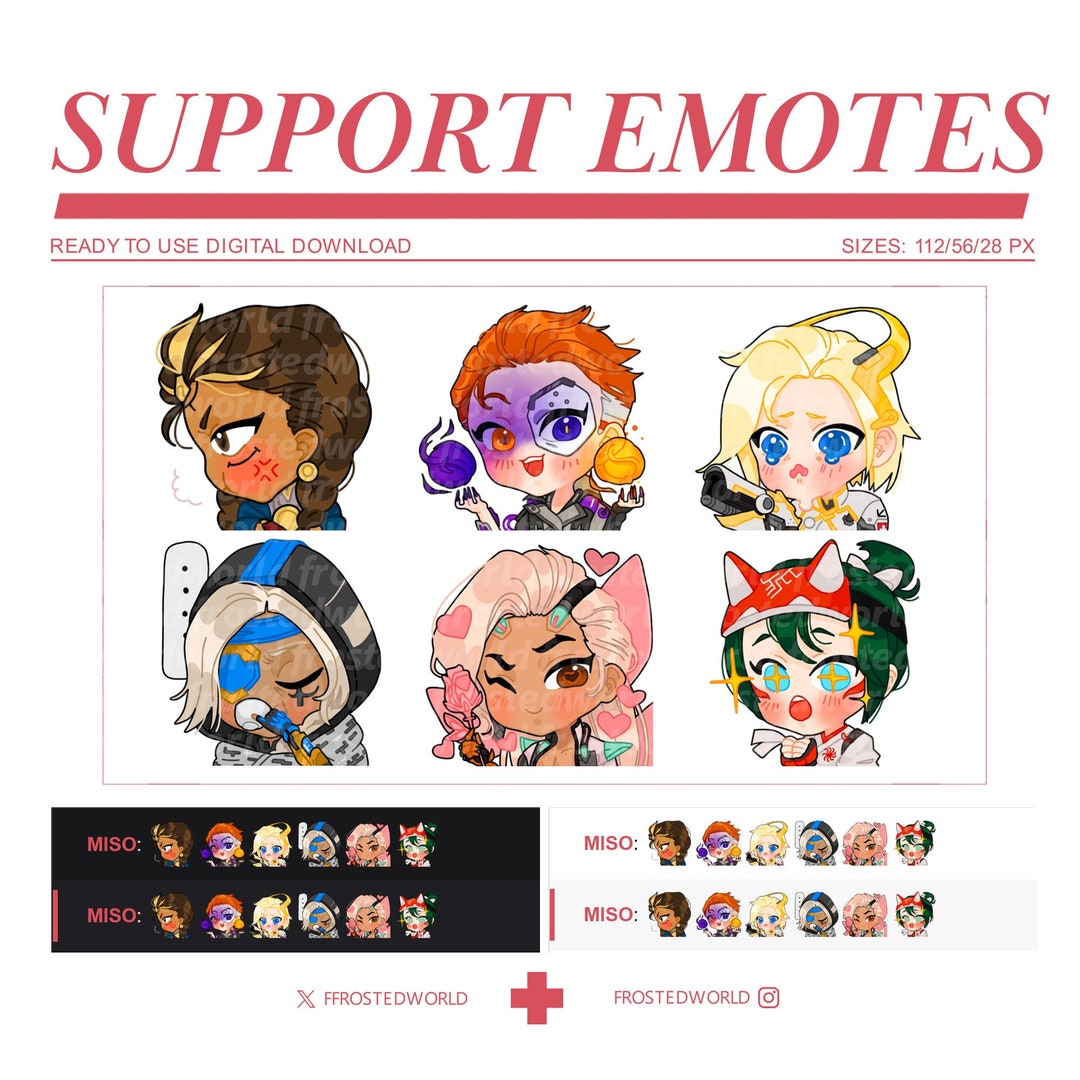 Support Emotes Instant Download - Etsy