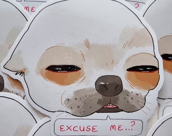 Confused Dog Sticker - Etsy