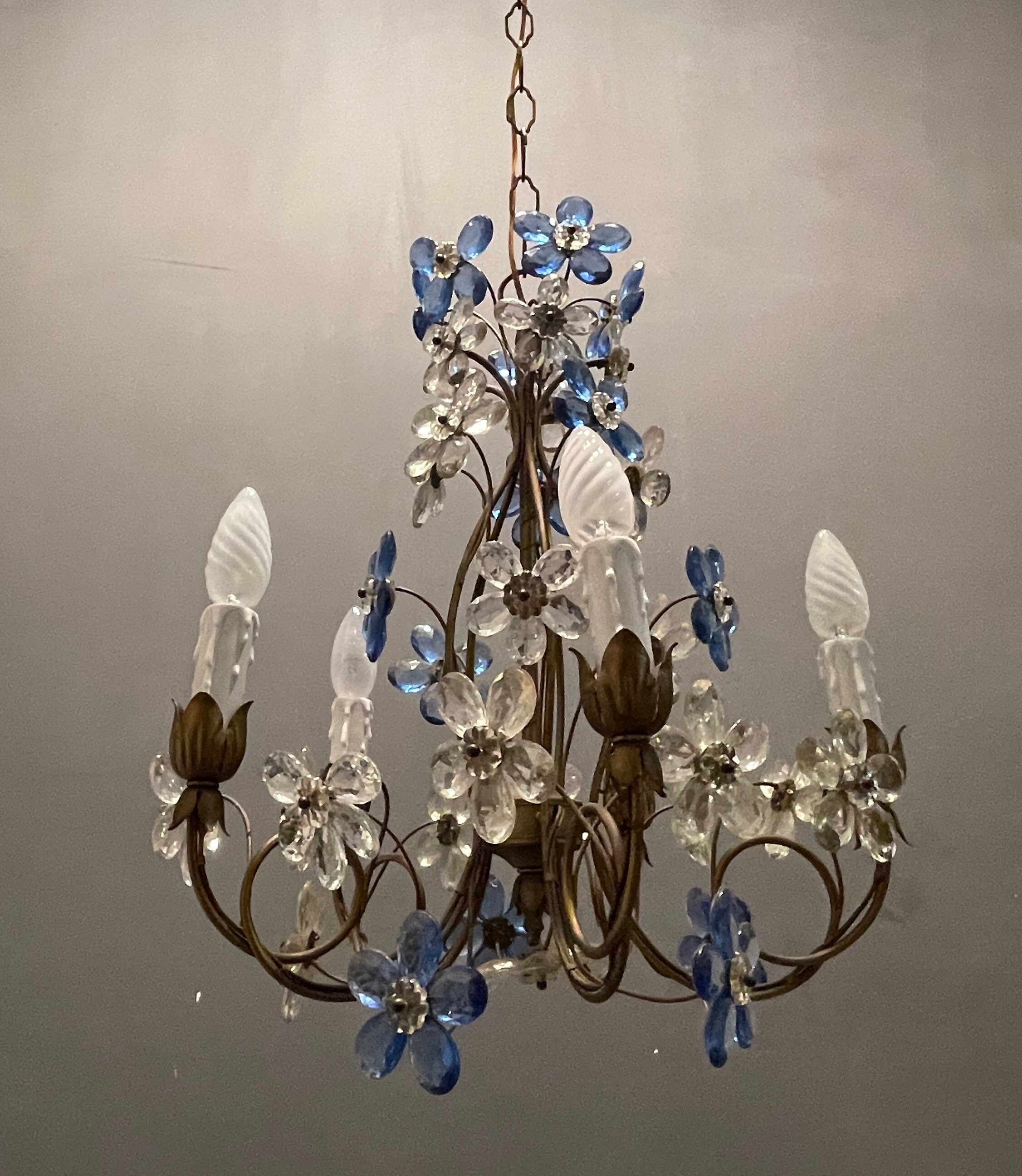Vintage Murano Light Fixture, Flower Chandelier, Italian Murano Light ...