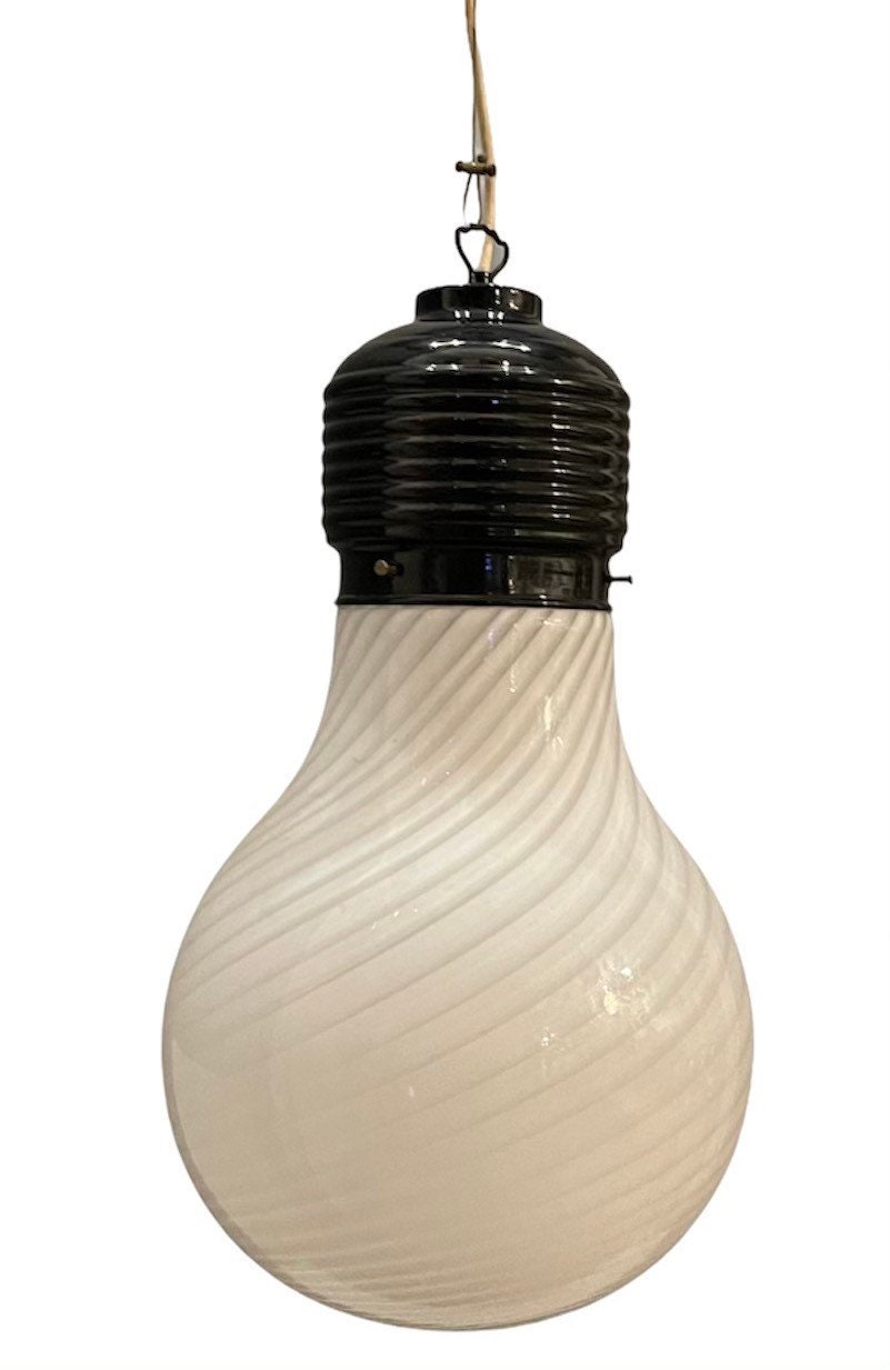 Vintage Murano Light Fixture, Murano Glass Lightbulb Pendant Light ...