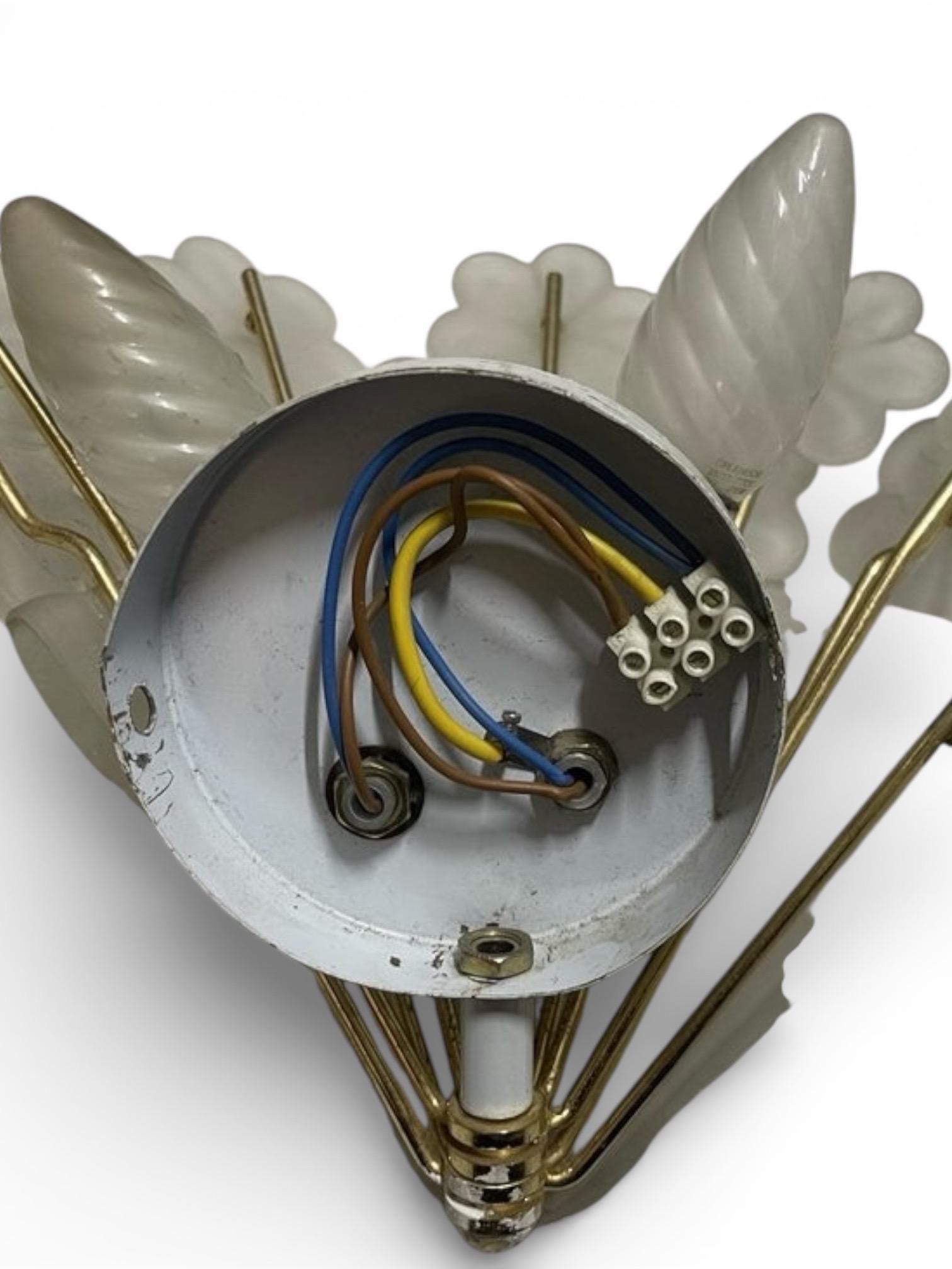 Reserved for Stephanie Vintage Murano Glass Flower Sconces: Italian Mid ...