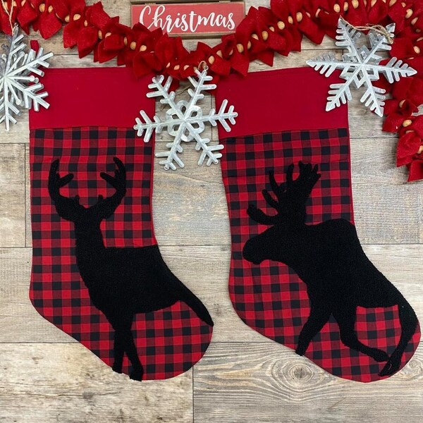 Moose Stocking - Etsy