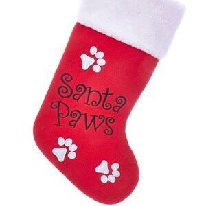 Personalize Dog Stocking, Pet Stocking, Paw Print Dog Stocking, Santa ...