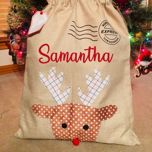 Burlap Santa - Etsy