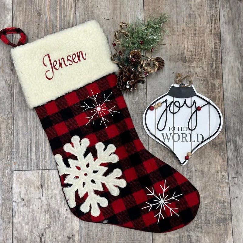 Plaid Stocking - Etsy