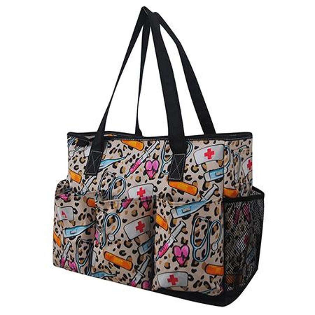Wild Nurse Life Large Utility Caddy Tote Bag, Wild Nurse Organizer Tote ...