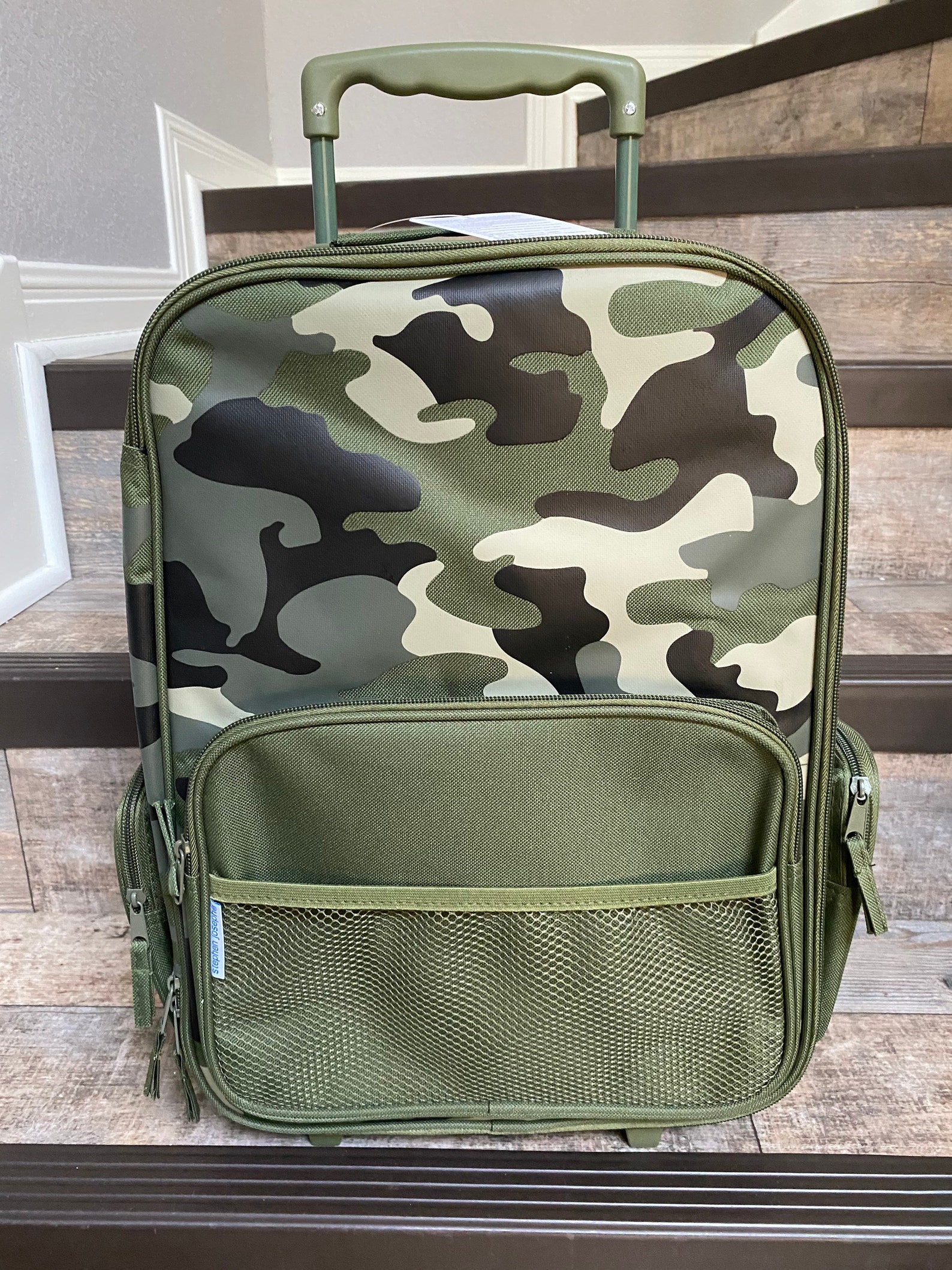 Boys Camo Suitcase, Personalized Rolling Luggage for Boys, Stephen ...