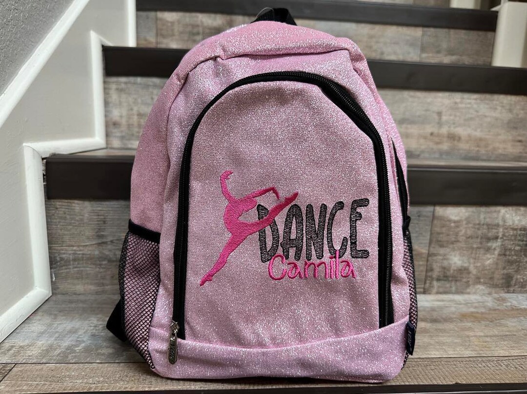Medium Pink Glitter Backpack, Monogram Toddler Glitter Backpack ...