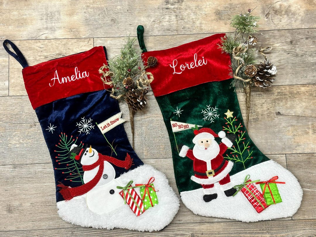 Personalized Santa Ho Ho Ho Stocking, Personalized Christmas Stockings ...