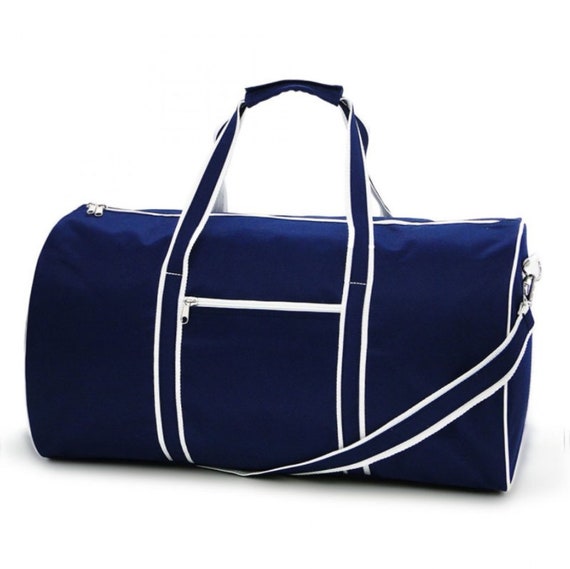 Navy Duffel Bag With Monogram Personalized Navy With White | Etsy