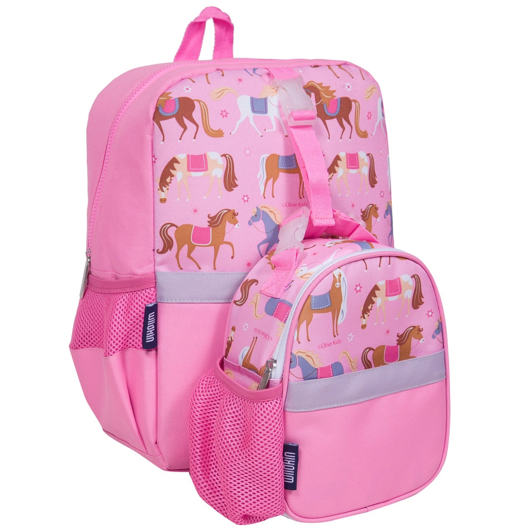 Wildkin Pack It All Horses Backpack Lunchbox Set, Monogram Backpack ...