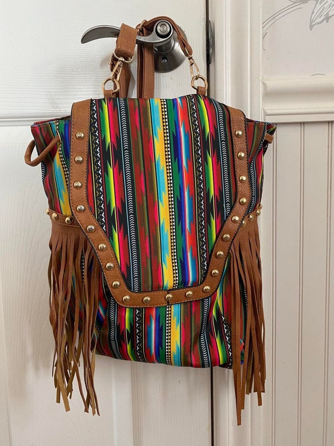 Personalized Embroidered NGIL Western Serape Drawstring Backpack With ...