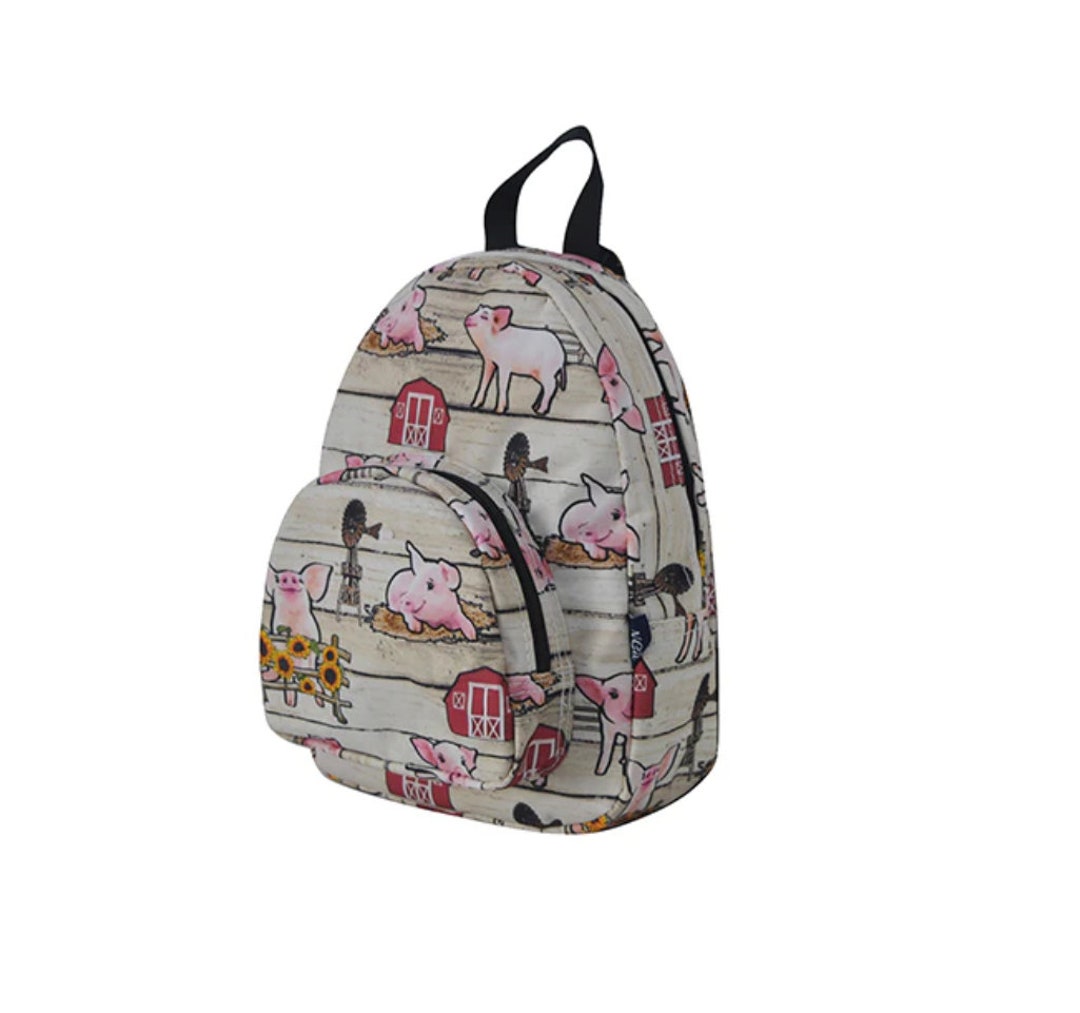 Small Piggy Farm Backpack, Monogram Backpack, Personalized Backpack ...