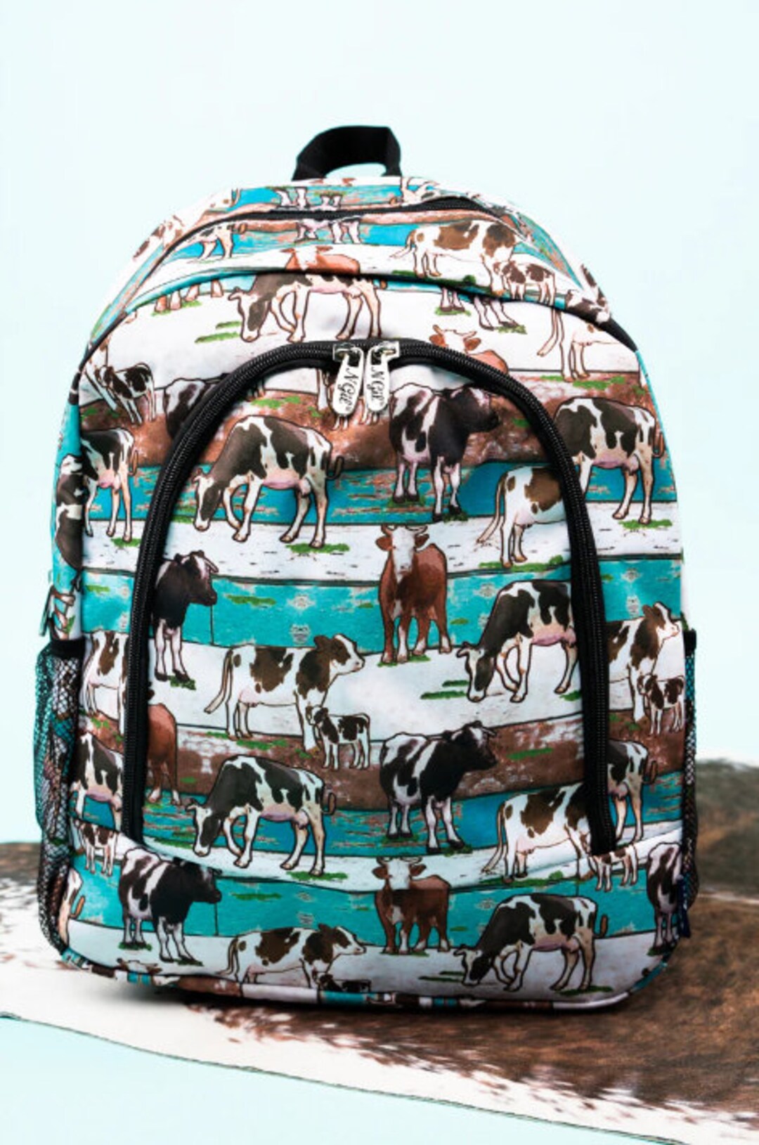 Large Cow Print Backpack, Country Side Moo Lunch Box, Monogram Have You ...